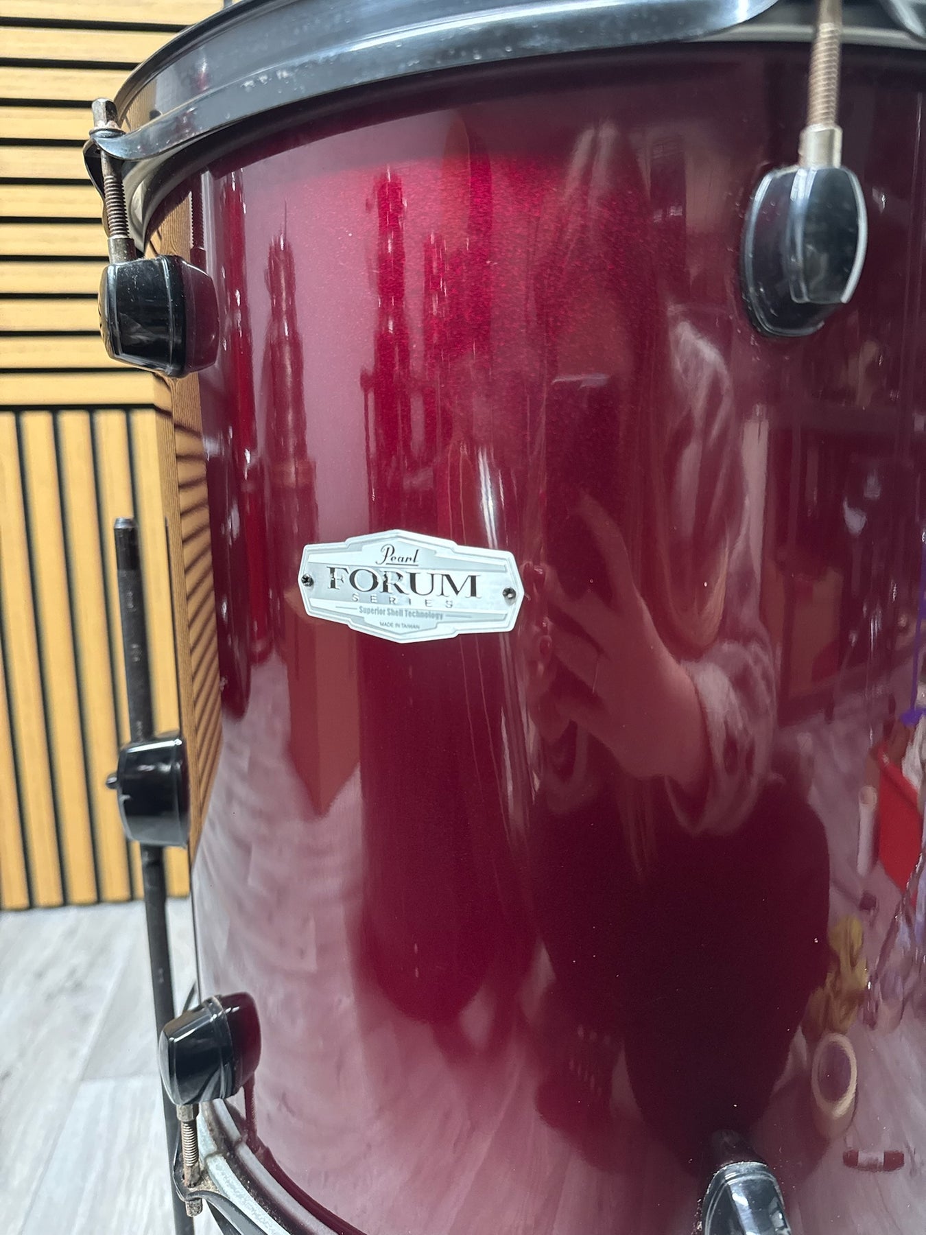 Pearl Forum Floor Tom Drum 16”x16” with Legs / Red #VG27 – One Stop ...